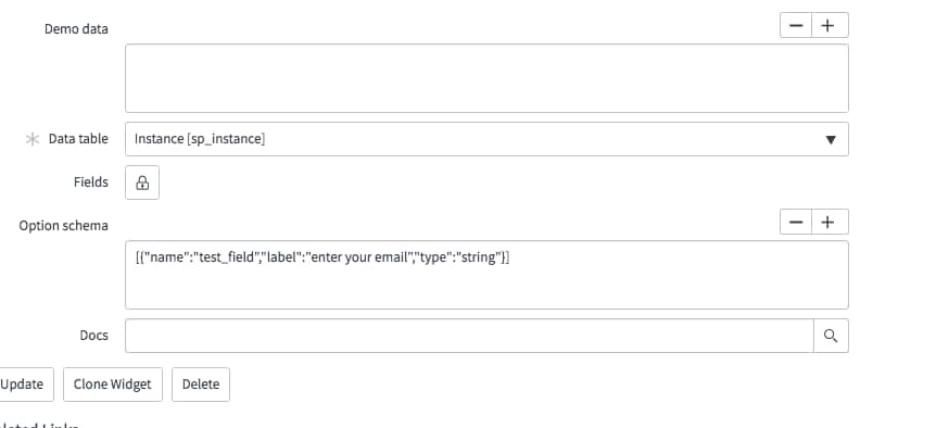 Solved: service portal, widget, option schema - ServiceNow Community